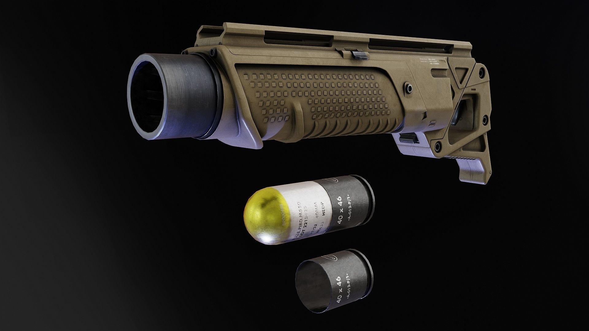 3D model Rampart 17 Grenade Launcher VR / AR / low-poly | CGTrader