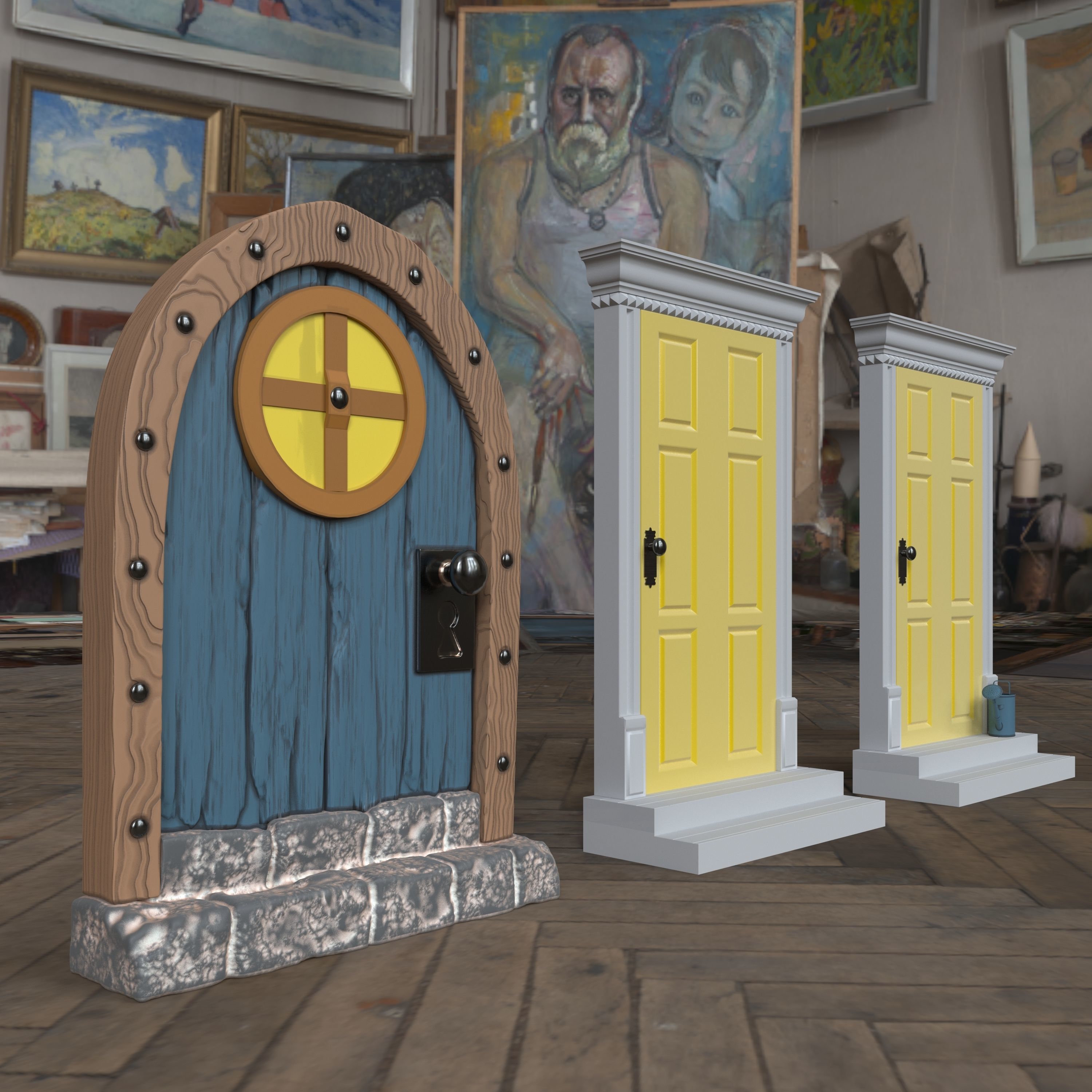 Mini Doors 3D model 3D printable | CGTrader