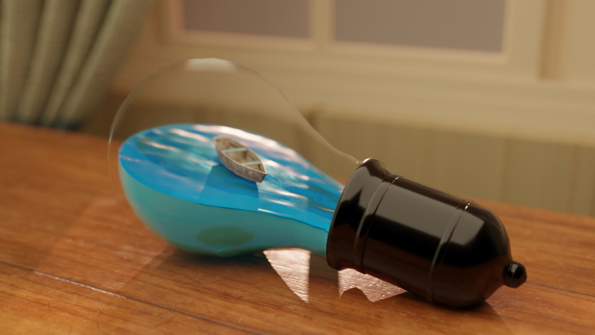 Sea and bulb 3D model | CGTrader