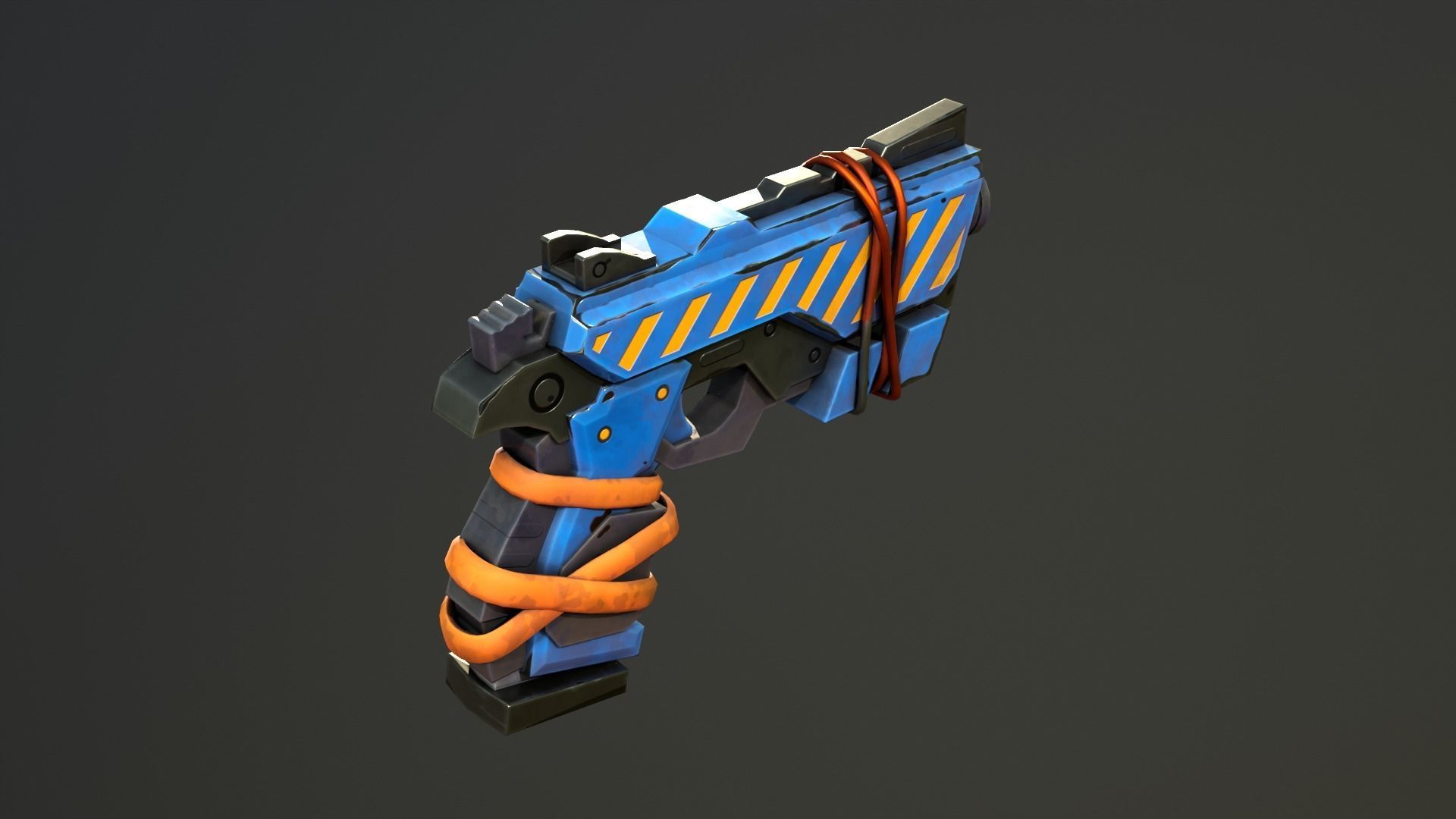 3D model Stylized Hand painted PBR Pistol VR / AR / low-poly | CGTrader