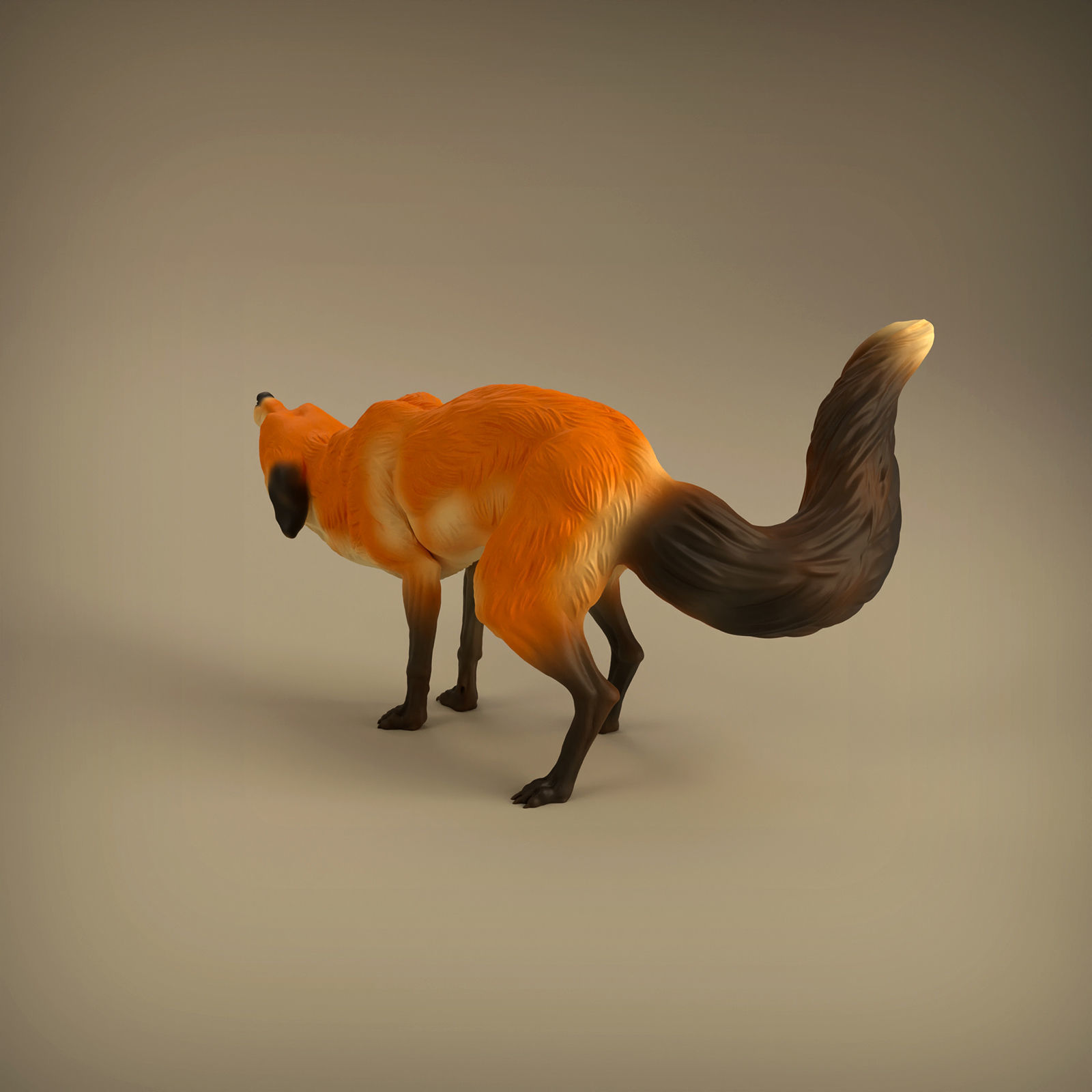 Red Fox for 3D printing 3D model 3D printable | CGTrader