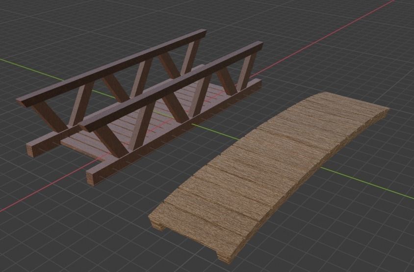 3D model Two very simple bridges VR / AR / low-poly | CGTrader