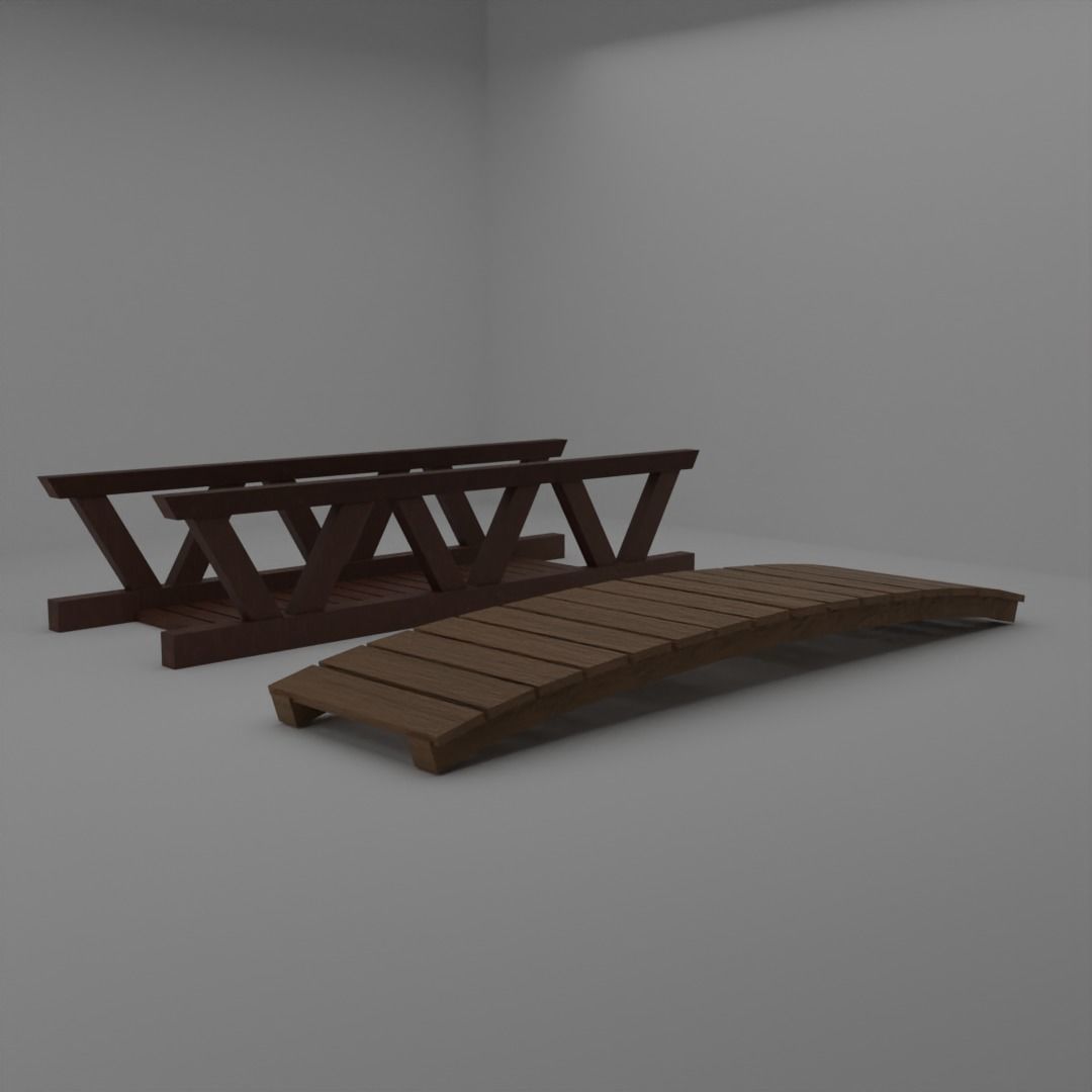 3D model Two very simple bridges VR / AR / low-poly | CGTrader