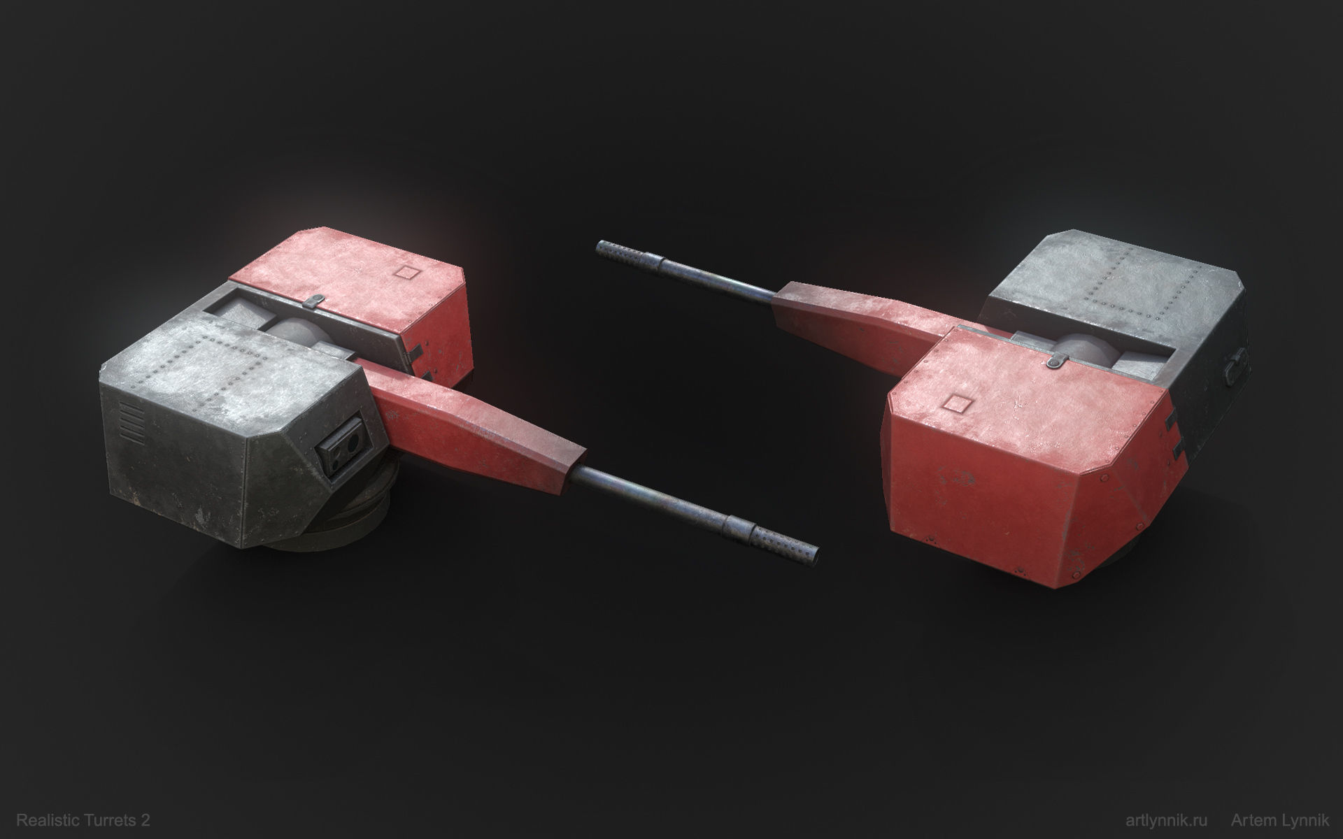 3D model Ten Realistic Turrets VR / AR / low-poly | CGTrader