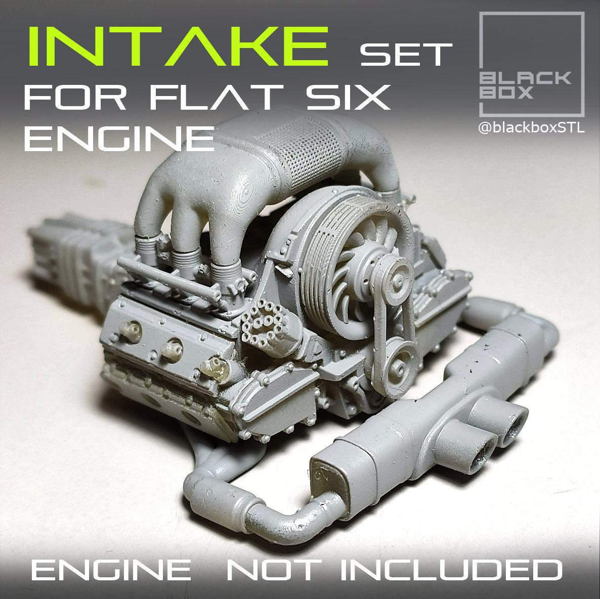 AIR INTAKE SET FOR Flat six ENGINE 1-24th 3D model 3D printable | CGTrader