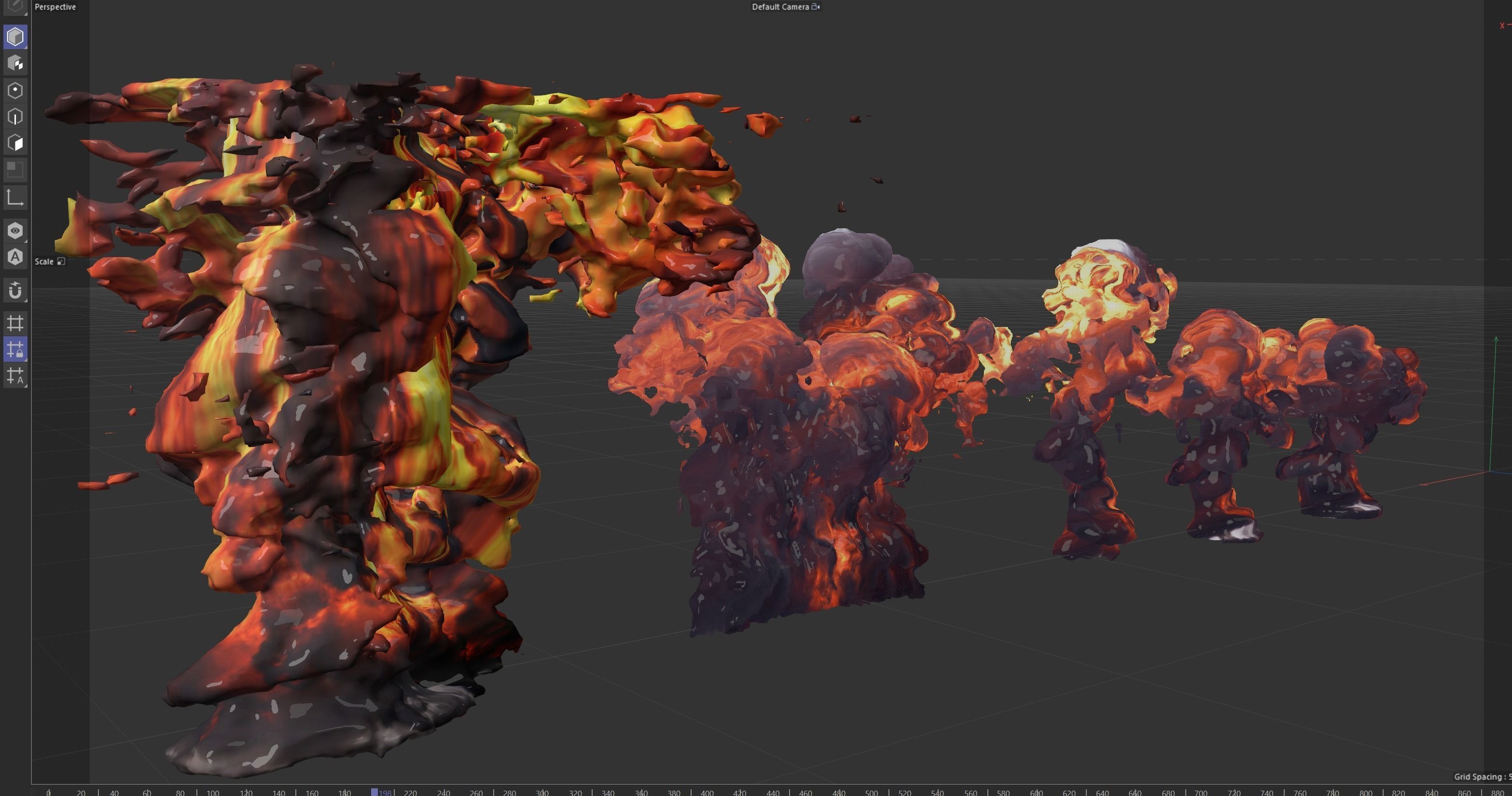 set of smoky fire explosion models 3D model | CGTrader