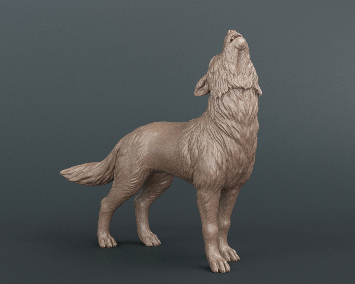 Howl Wolf 3D model 3D printable | CGTrader