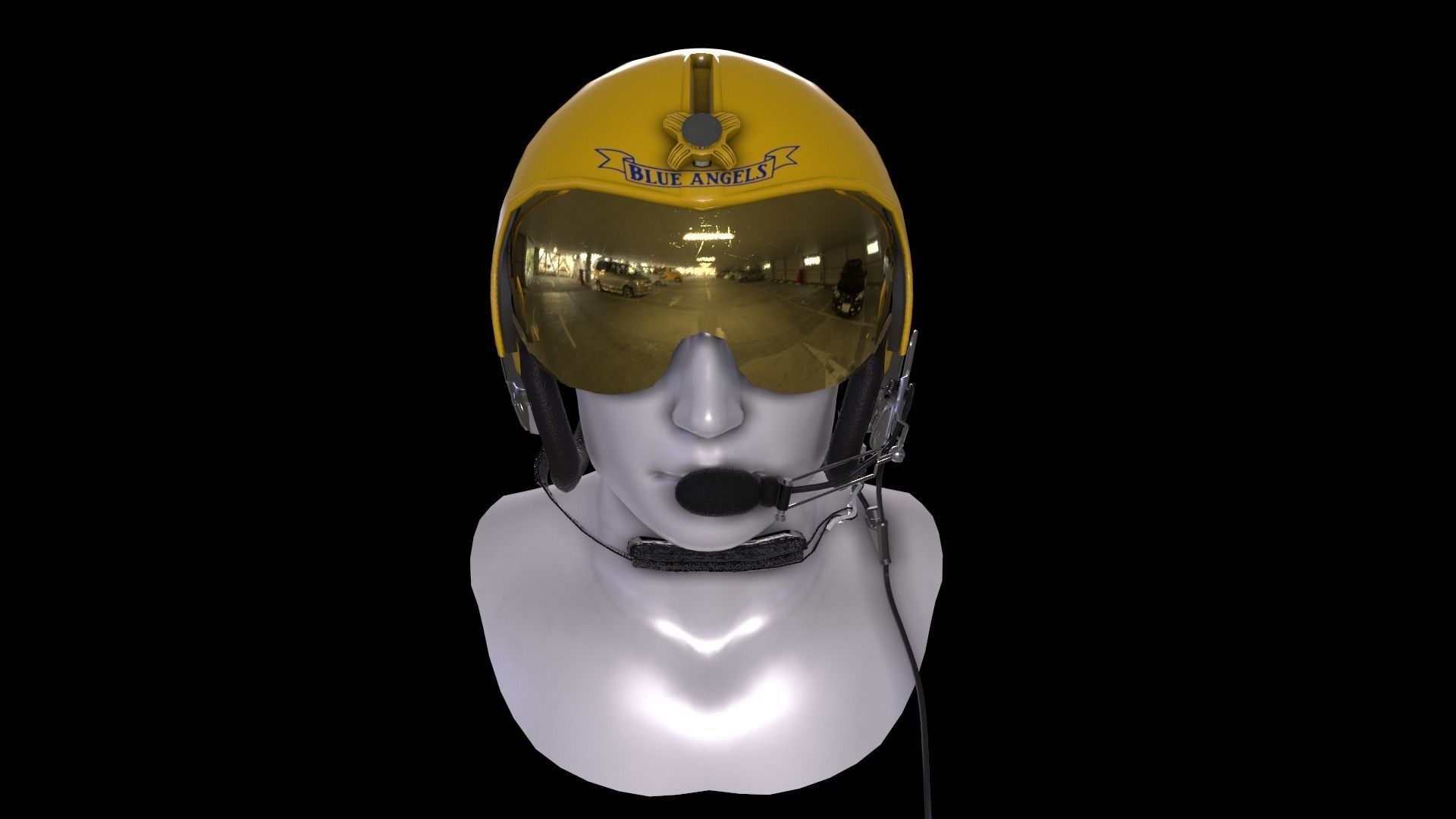 3D model Fighter pilot helmet HGU-33 with MBU-12 oxygen mask VR / AR ...