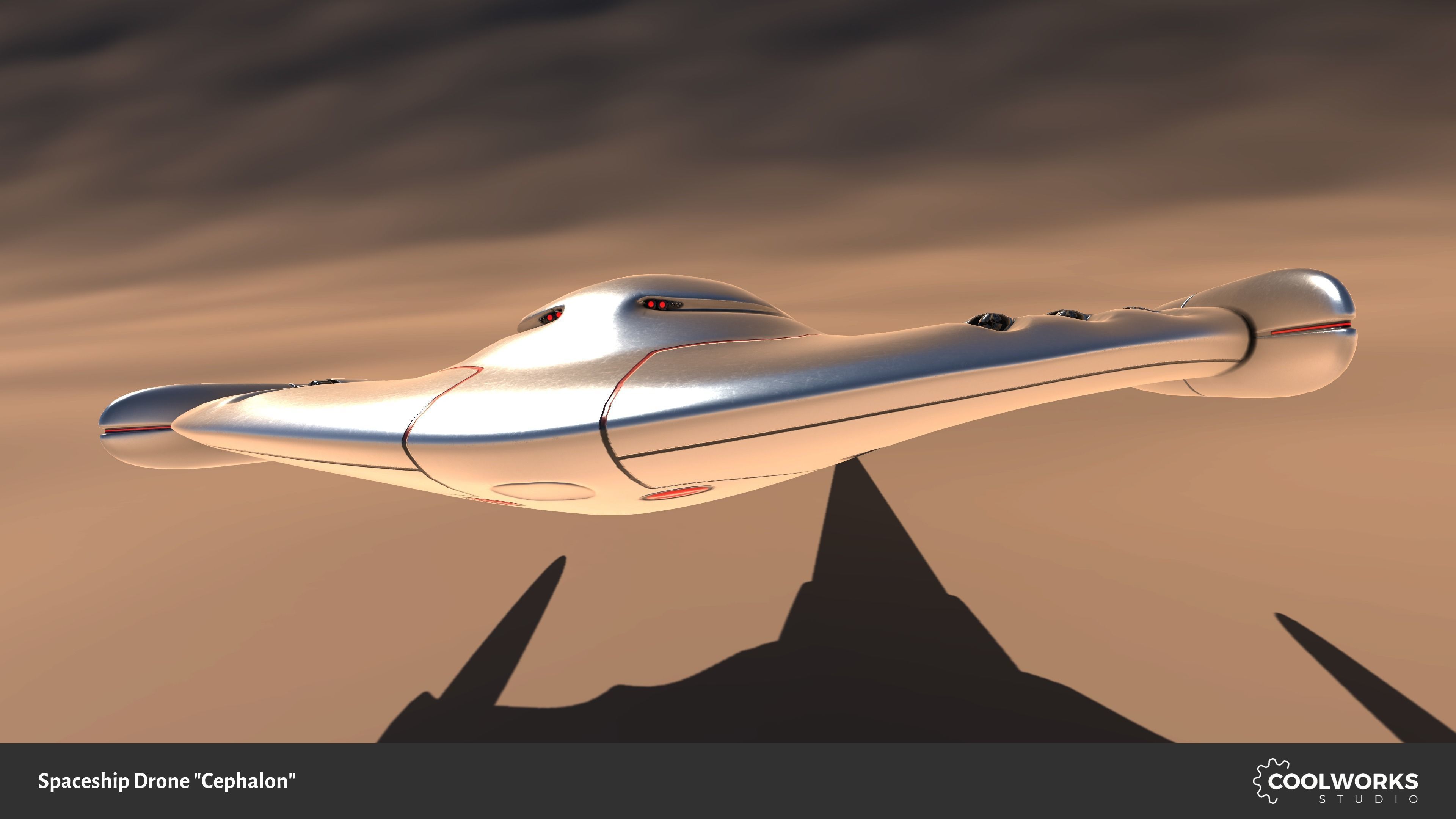 3D model Spaceship Drone Cephalon VR / AR / low-poly | CGTrader