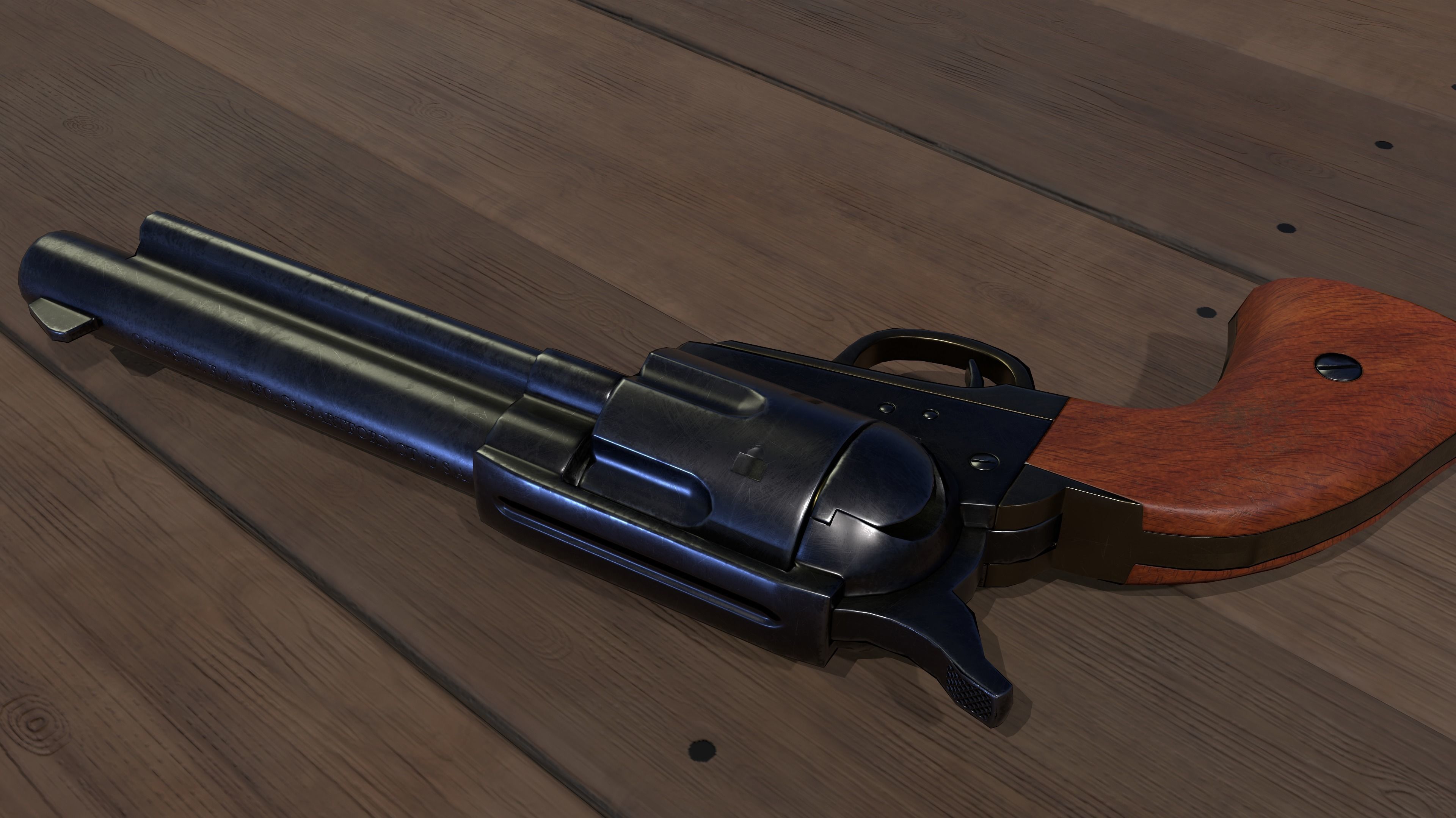 3D model Colt Single Action Army 1873 Peacemaker VR / AR / low-poly ...