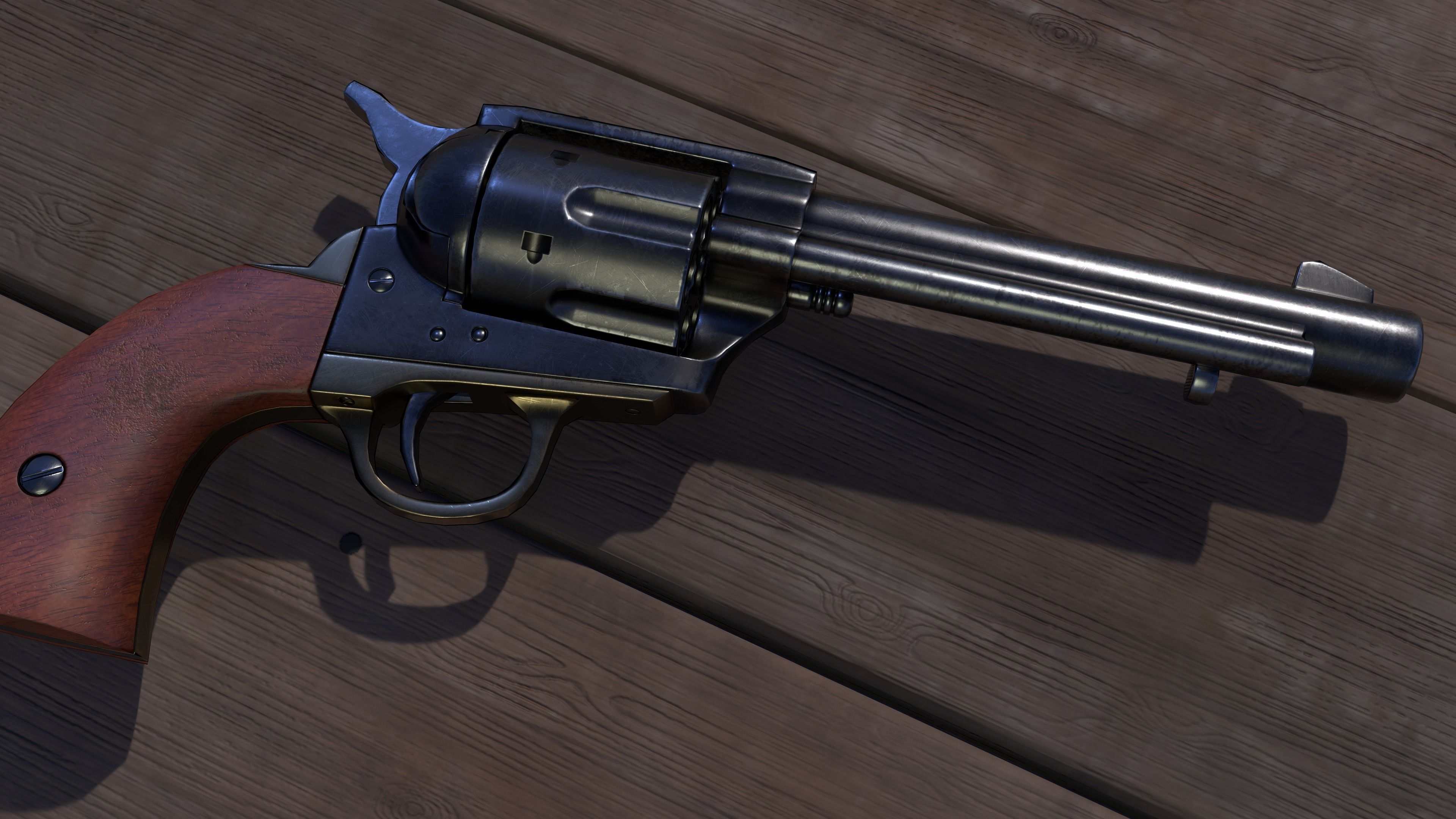 3D model Colt Single Action Army 1873 Peacemaker VR / AR / low-poly ...
