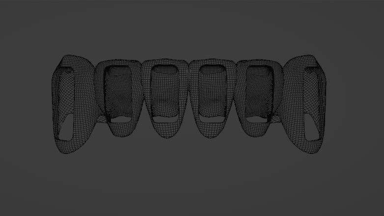 Lower Grillz - gold teeth 3D model 3D model | CGTrader