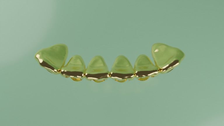 Lower Grillz - gold teeth 3D model 3D model | CGTrader