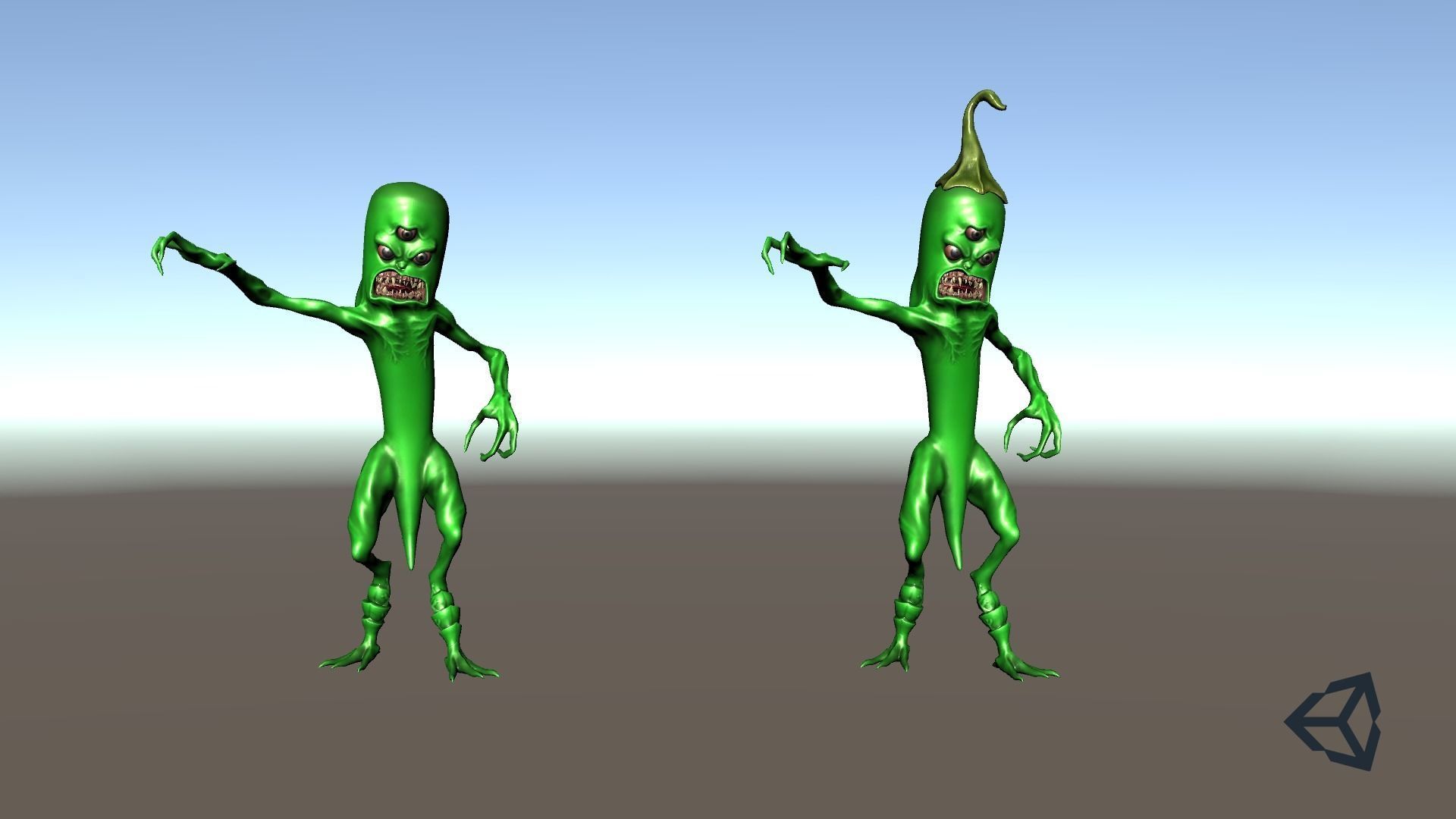 3D model Pepper monster - Game Ready Low-poly 3D mode VR / AR / low ...