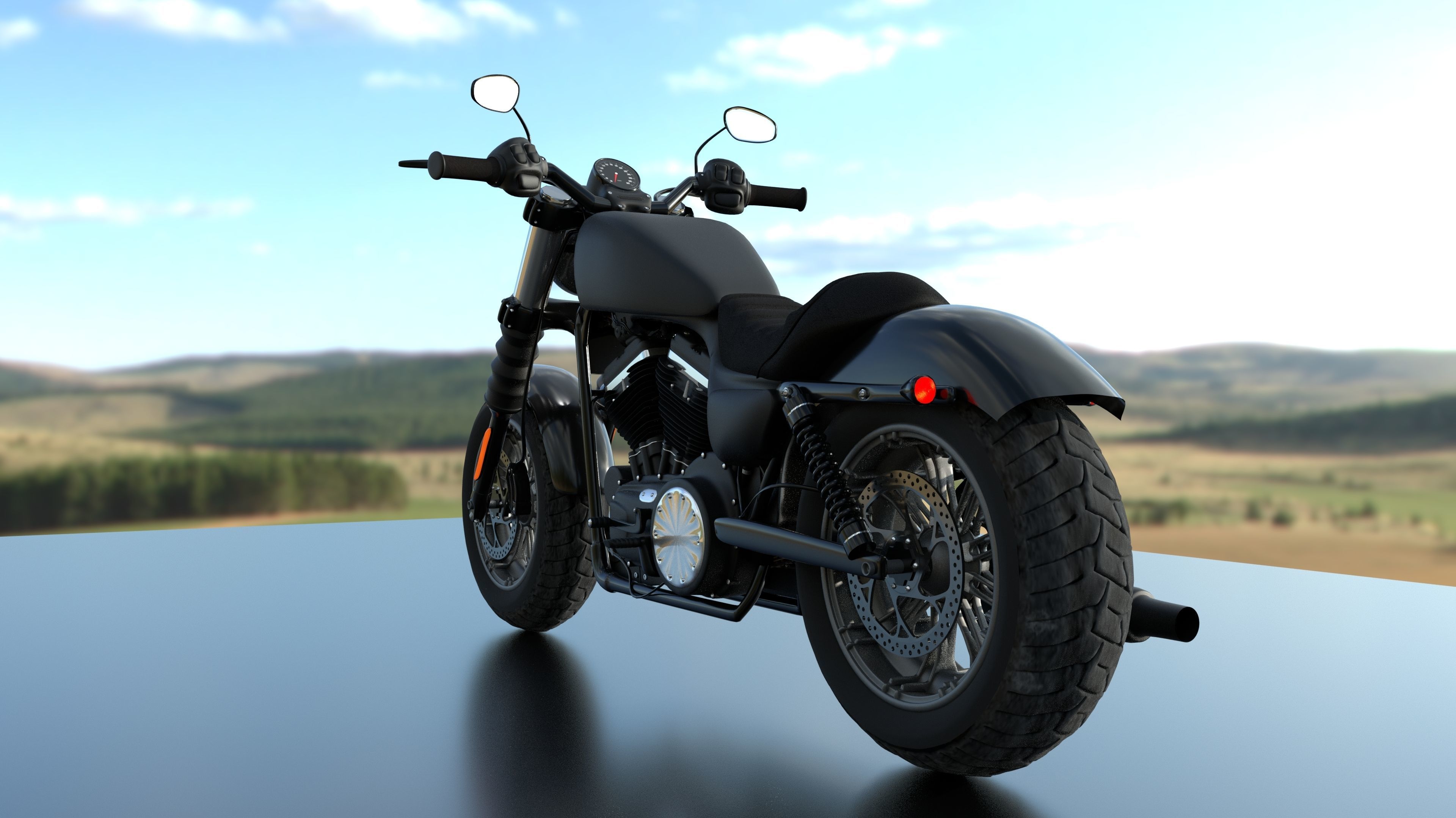 Harley Davidson Iron 883 3D model | CGTrader