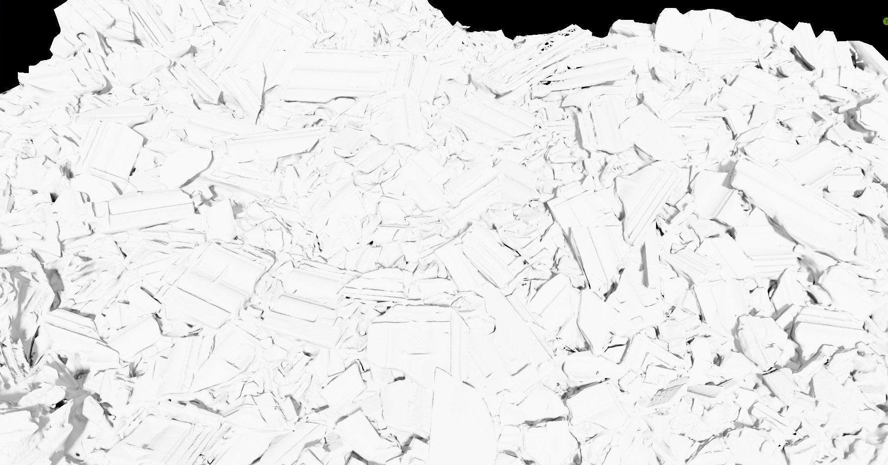 3D model Roof Rubble Pile Debris Tiles Scan PBR VR / AR / low-poly ...