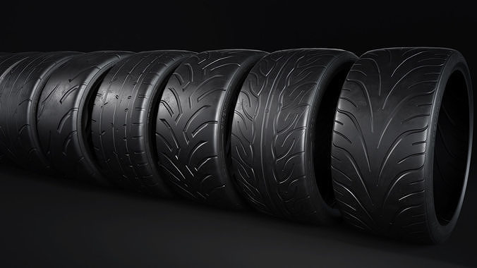 3D model High-Performance Race Tire Set VR / AR / low-poly | CGTrader