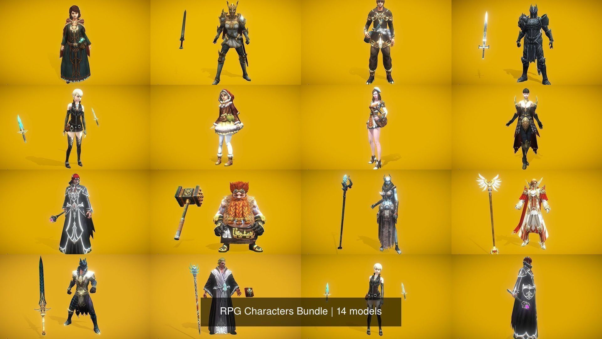RPG Characters Bundle 3D Model Collection | CGTrader