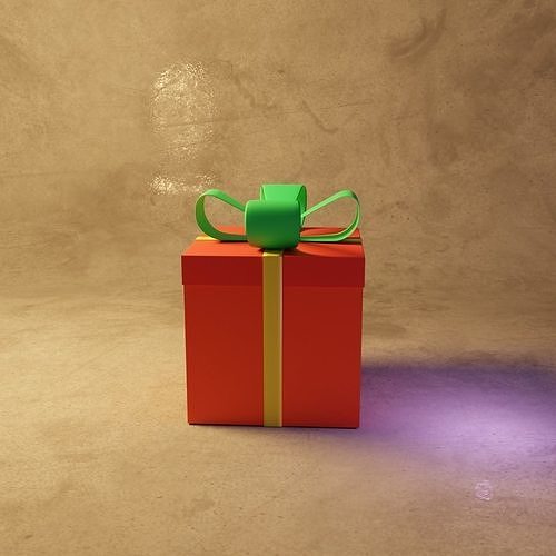XMS-giftbox gift box free 3D model | CGTrader