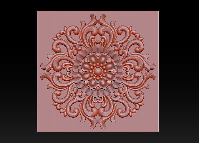 Floral-Decorative - CNC machine - 3D CNC 3D model 3D printable | CGTrader