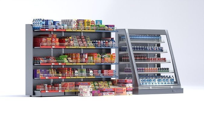 Free Supermarket Asset 3D model | CGTrader