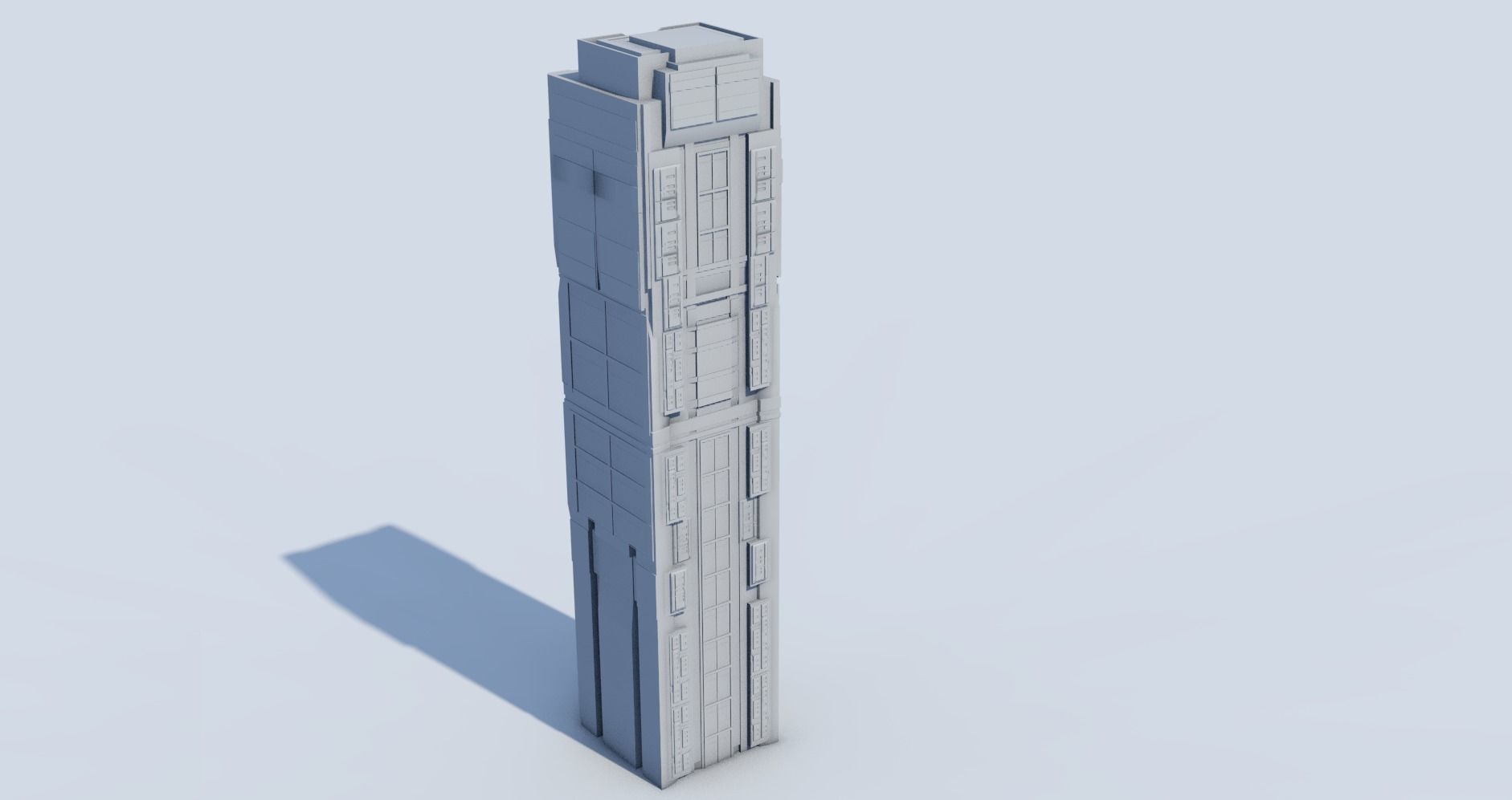 futuristic building 01 - gits set 3D model | CGTrader