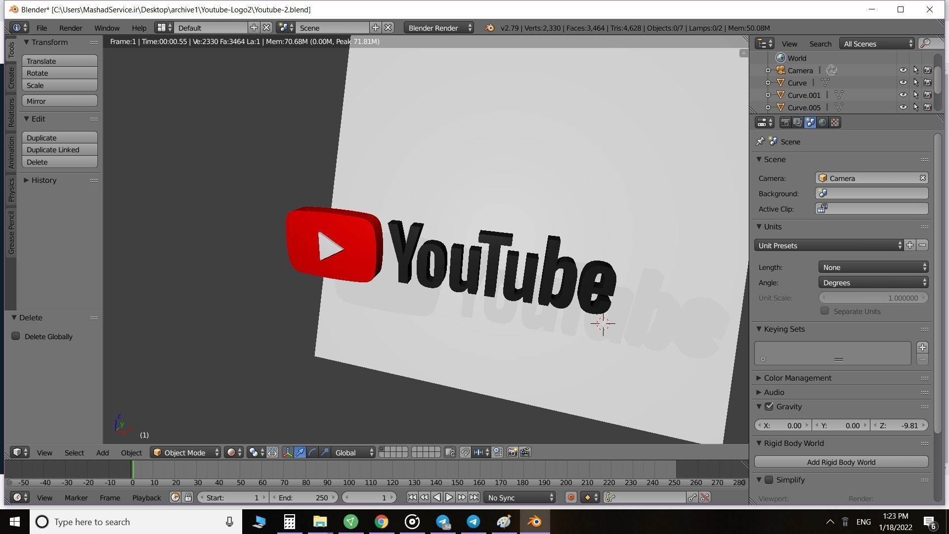 Youtube 3D logo 3D model | CGTrader