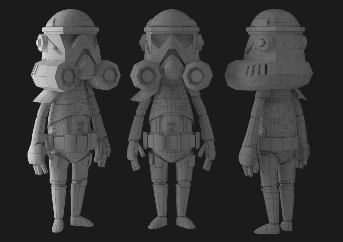 3D model Sandtrooper star wars stormtrooper VR / AR / low-poly | CGTrader