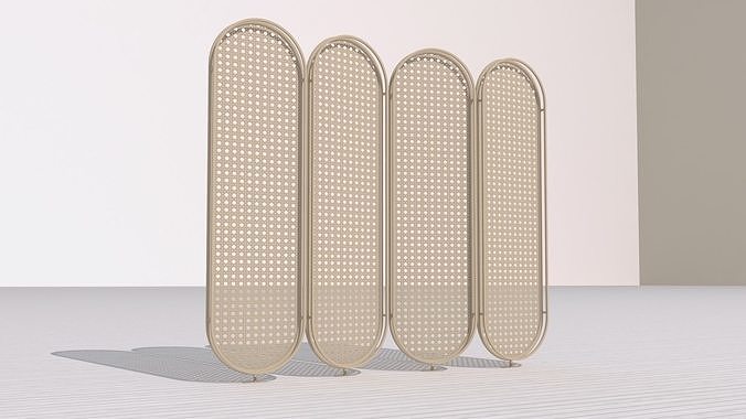 Rattan partition 3D model | CGTrader