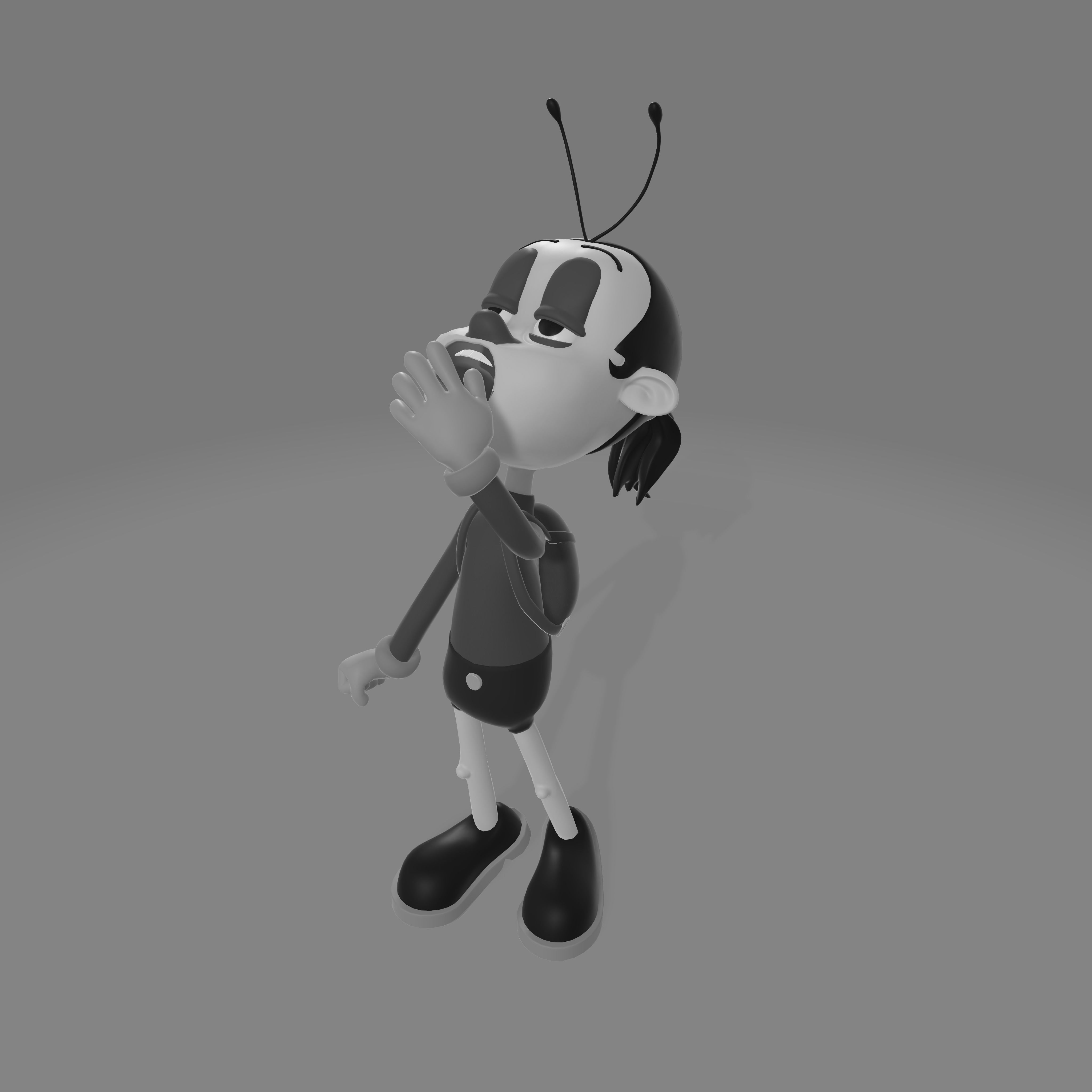 gray animated character 3D model | CGTrader