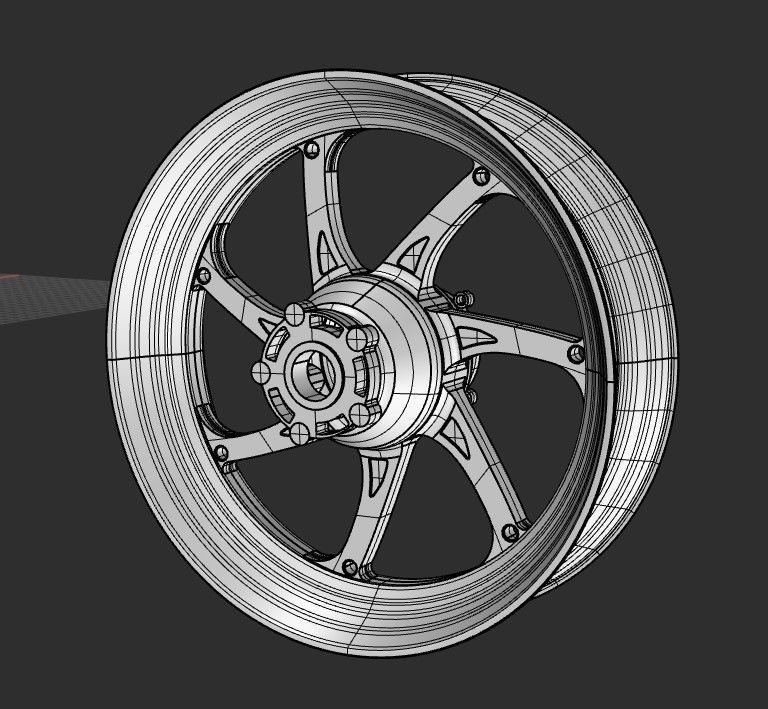 motorcycle wheels oz racing 3D model | CGTrader