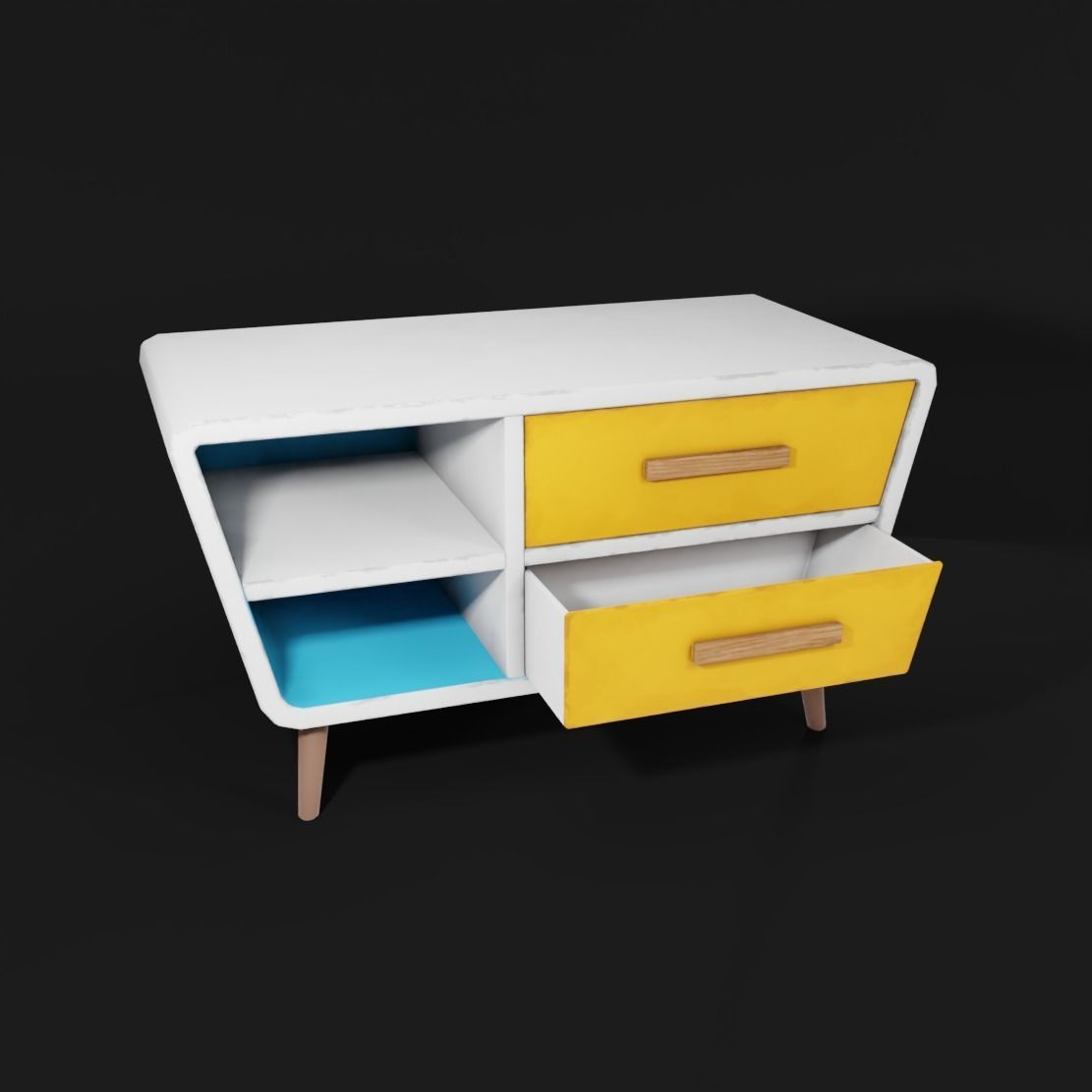 3D model Stylized Drawer VR / AR / low-poly | CGTrader