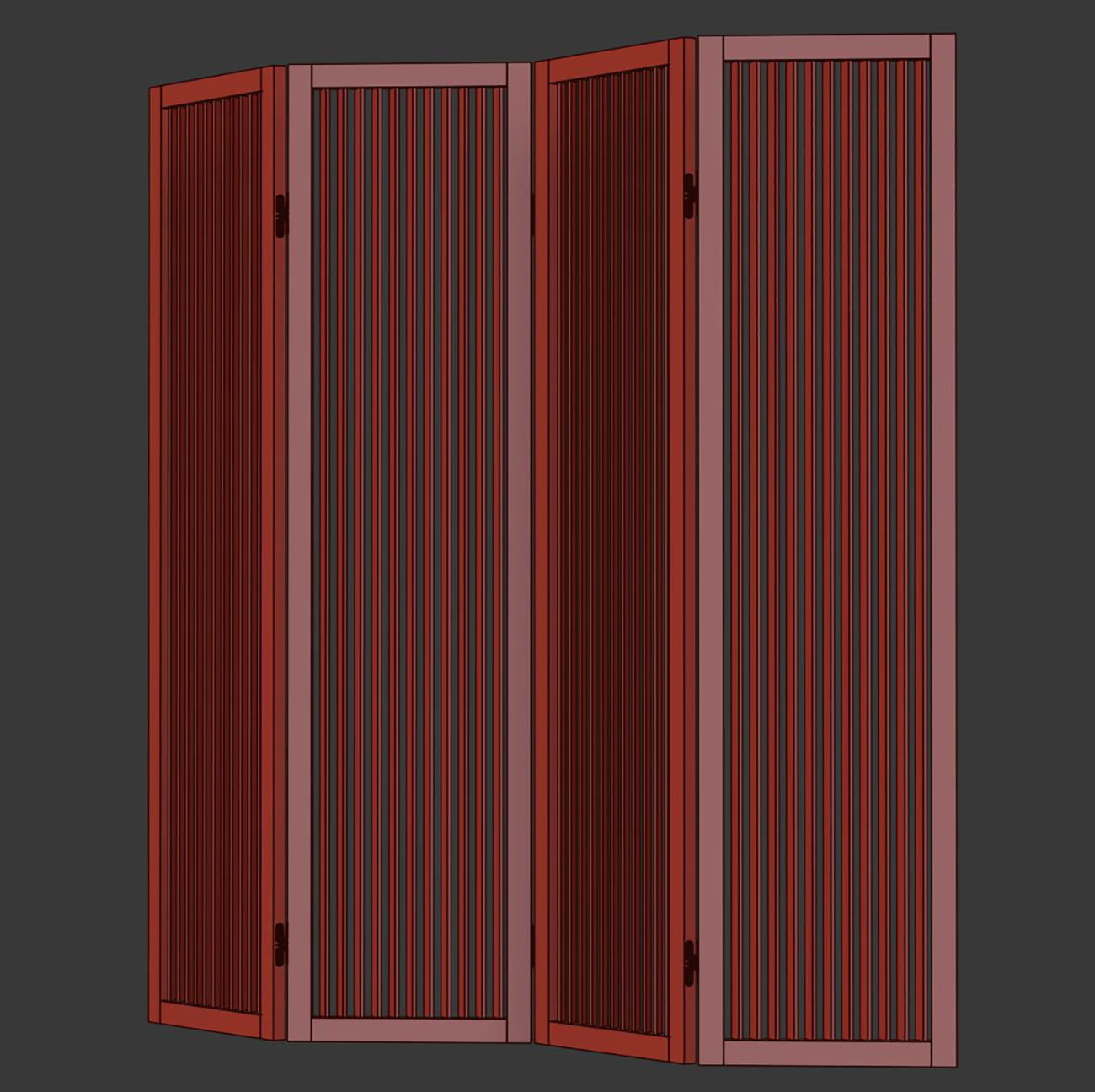 Decorative wooden screen 3D model | CGTrader