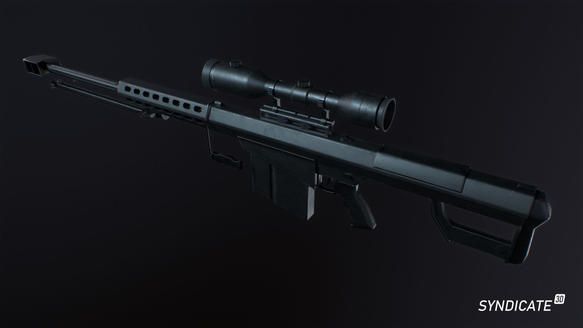3D model Barrett M82 Sniper Rifle VR / AR / low-poly | CGTrader