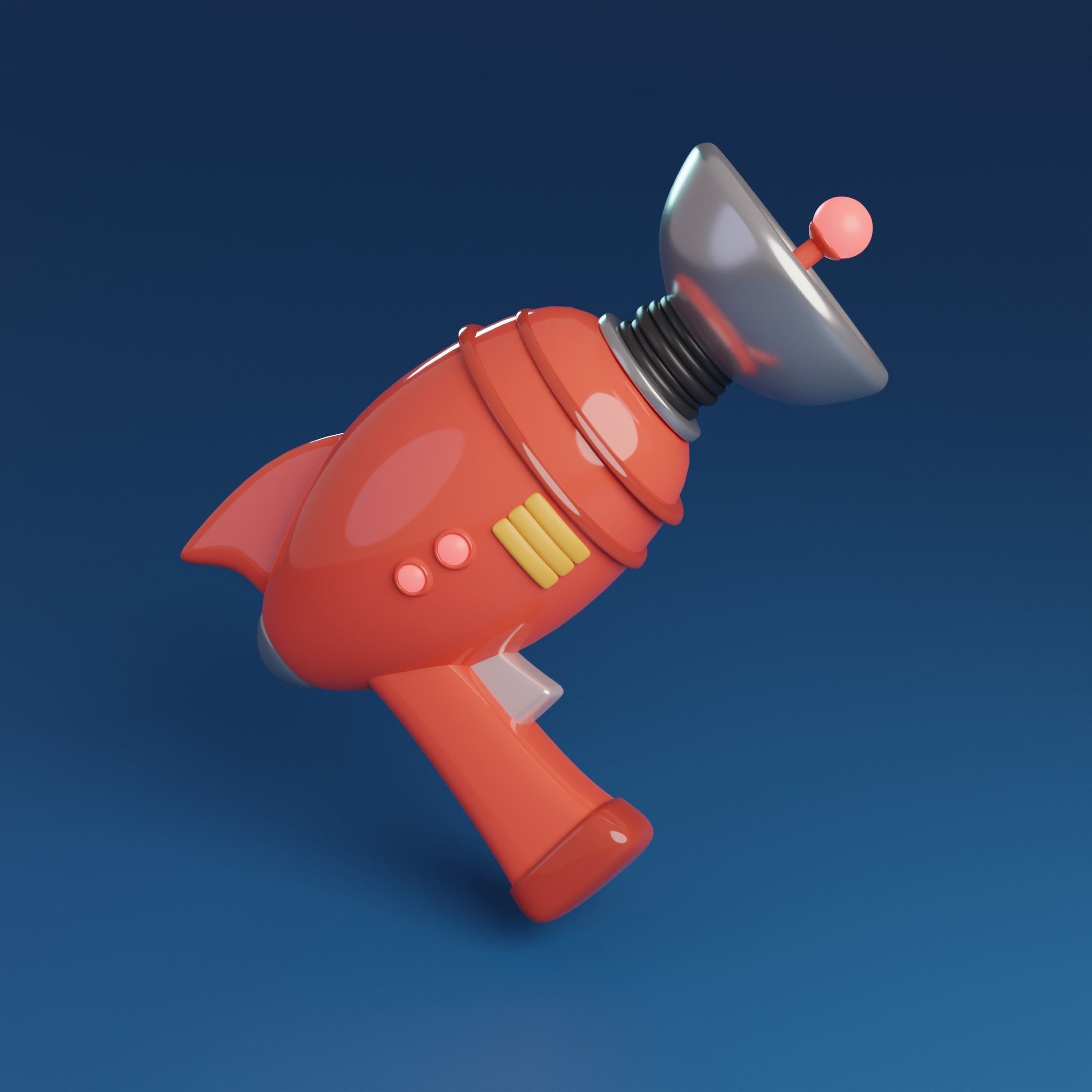 3D model Cartoon Retro Space gun VR / AR / low-poly | CGTrader