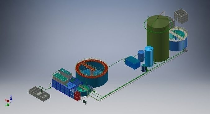 WWTP PLANT 3D model | CGTrader