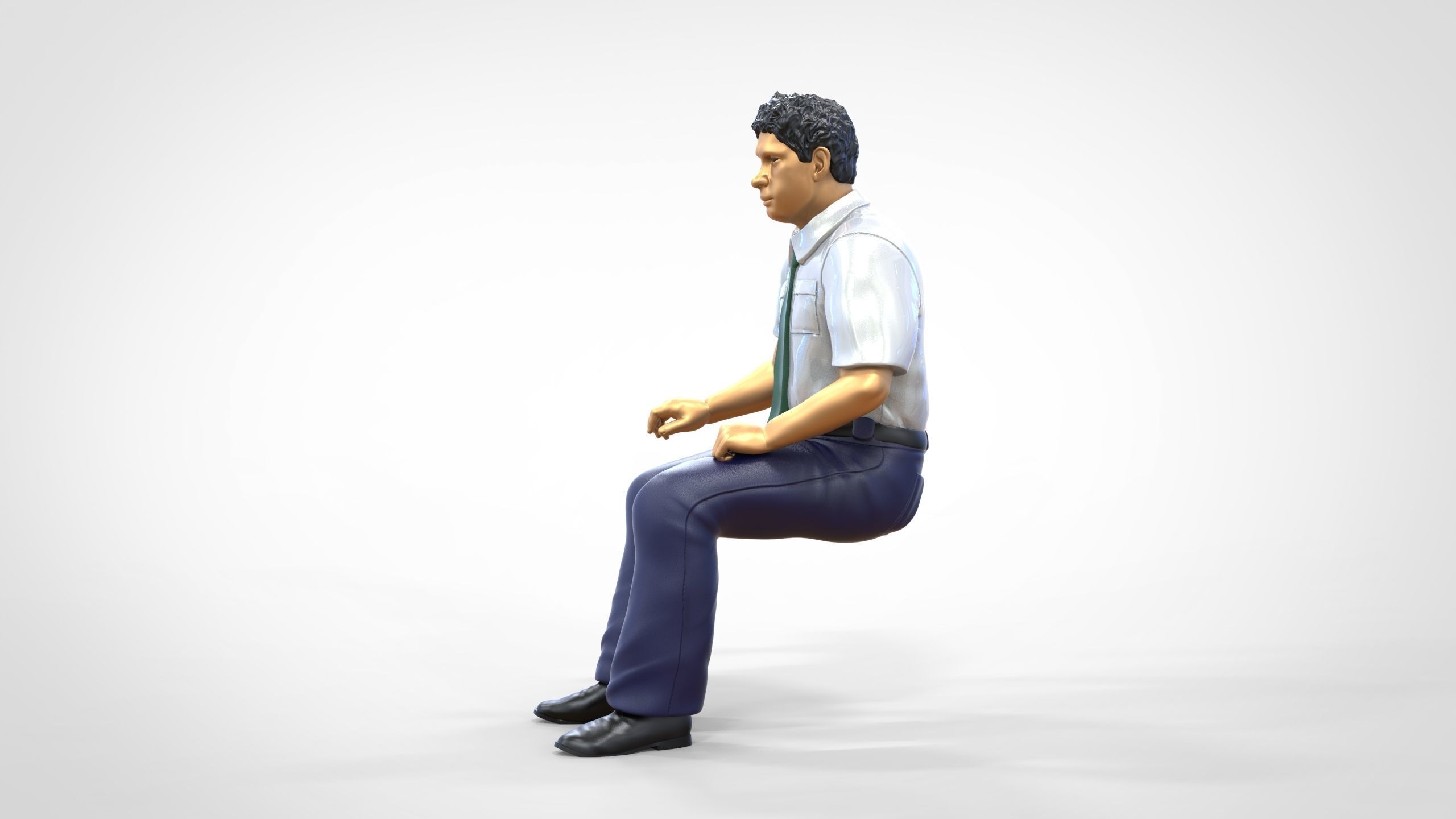 N7 Sitting Man Pilot 3D model 3D printable | CGTrader