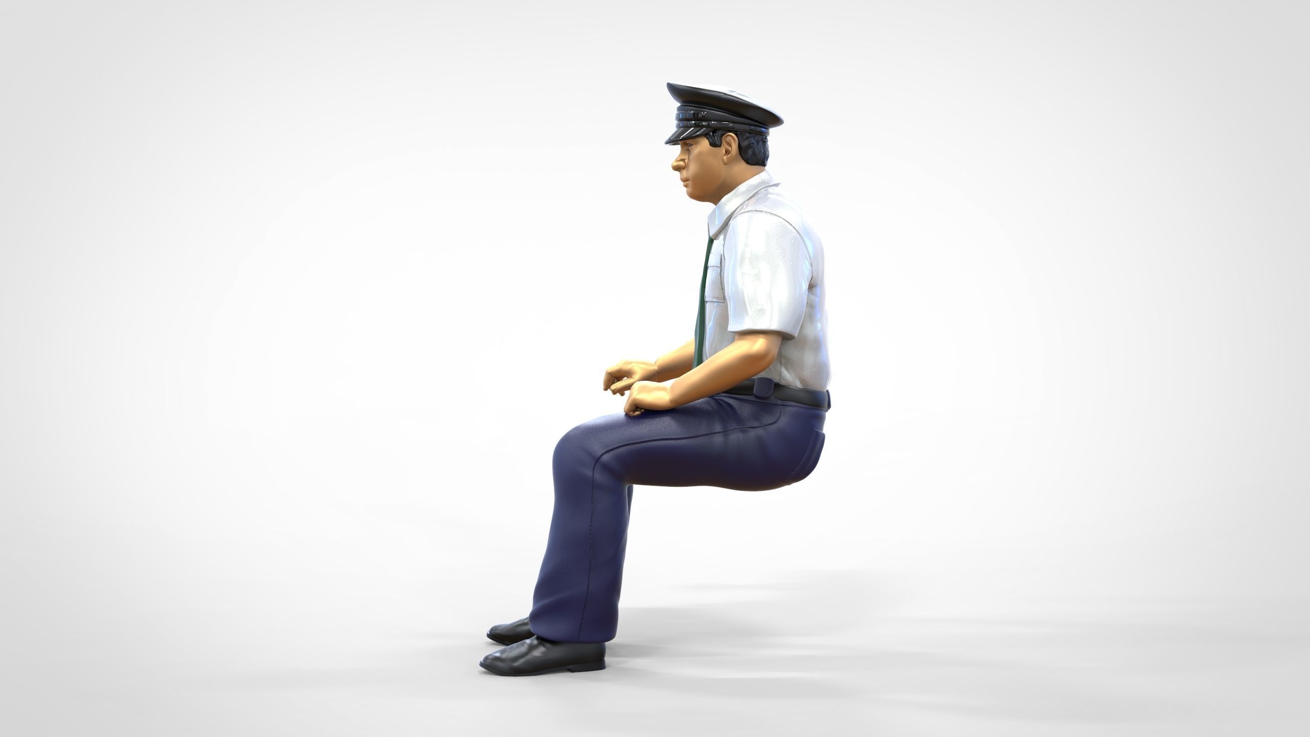 N7 Sitting Man Pilot 3D model 3D printable | CGTrader