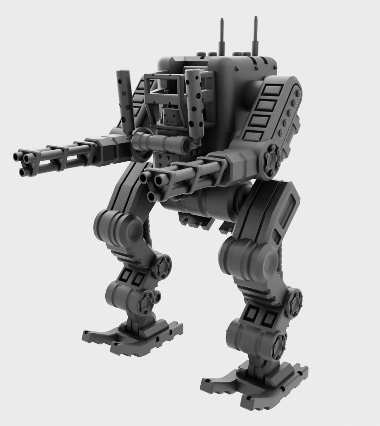 Robo-Tank 3D Print model att robot 3D model 3D printable | CGTrader