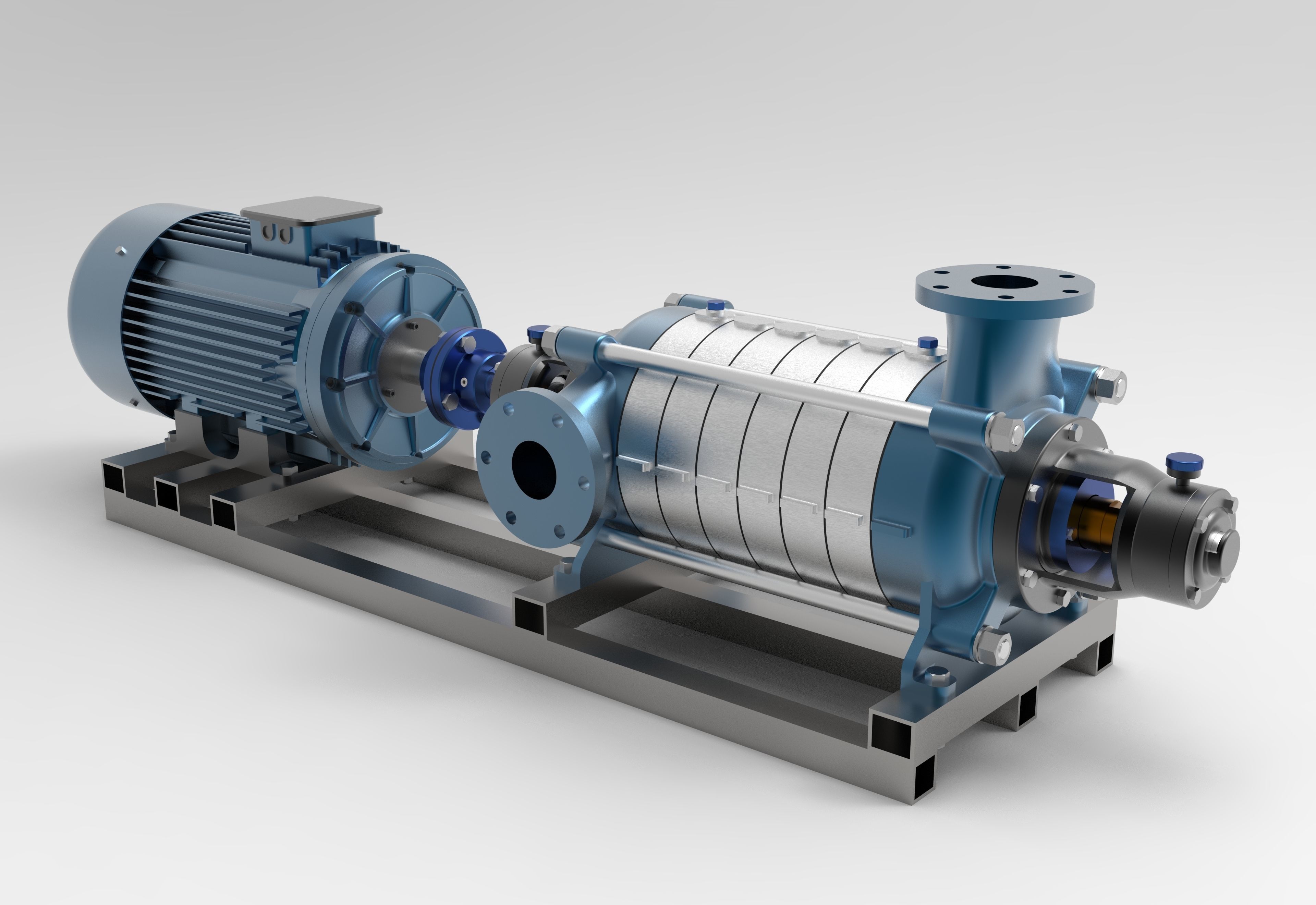 3D model Horizontal Multistage Pump VR / AR / low-poly | CGTrader