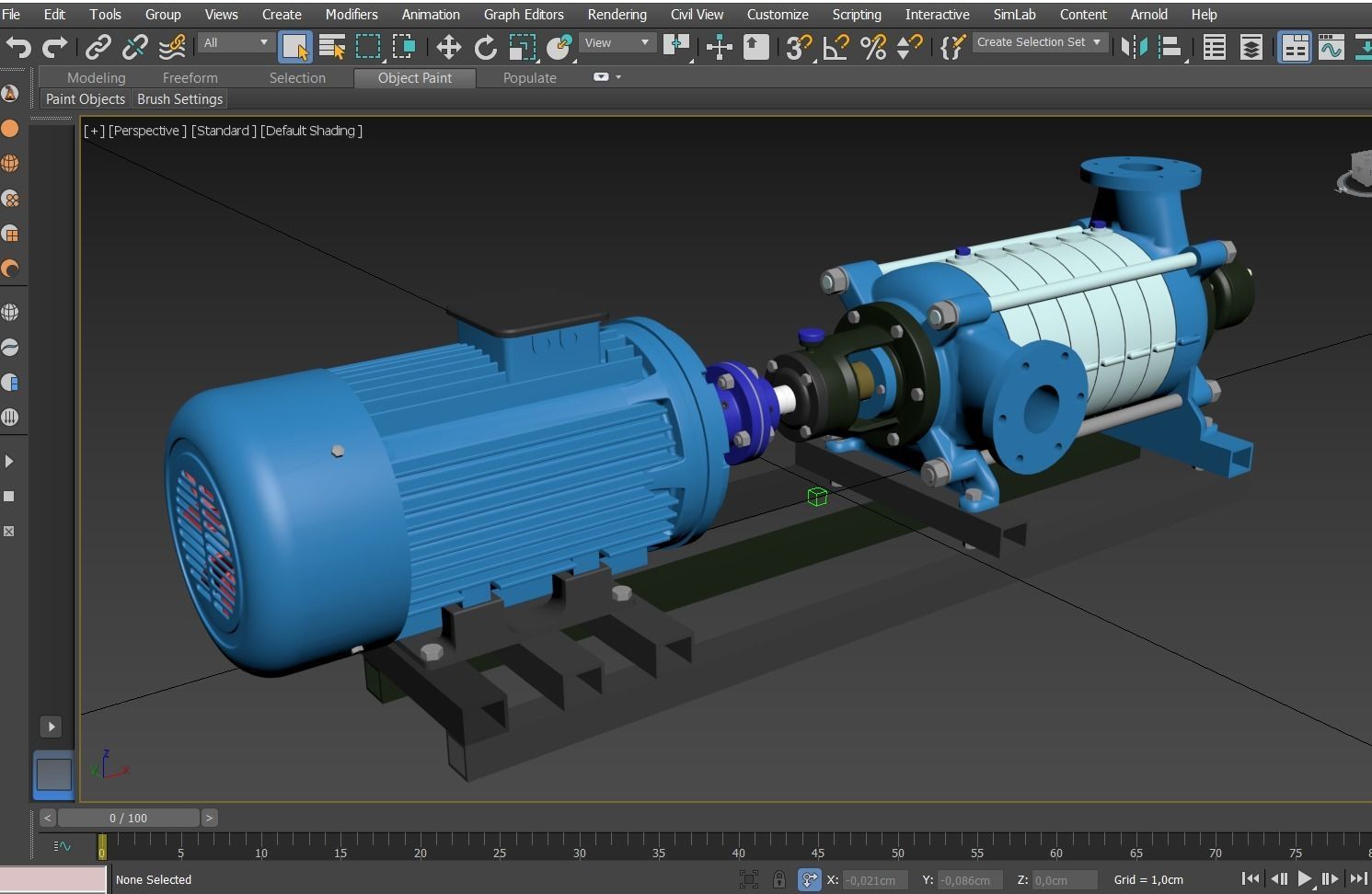 3D model Horizontal Multistage Pump VR / AR / low-poly | CGTrader