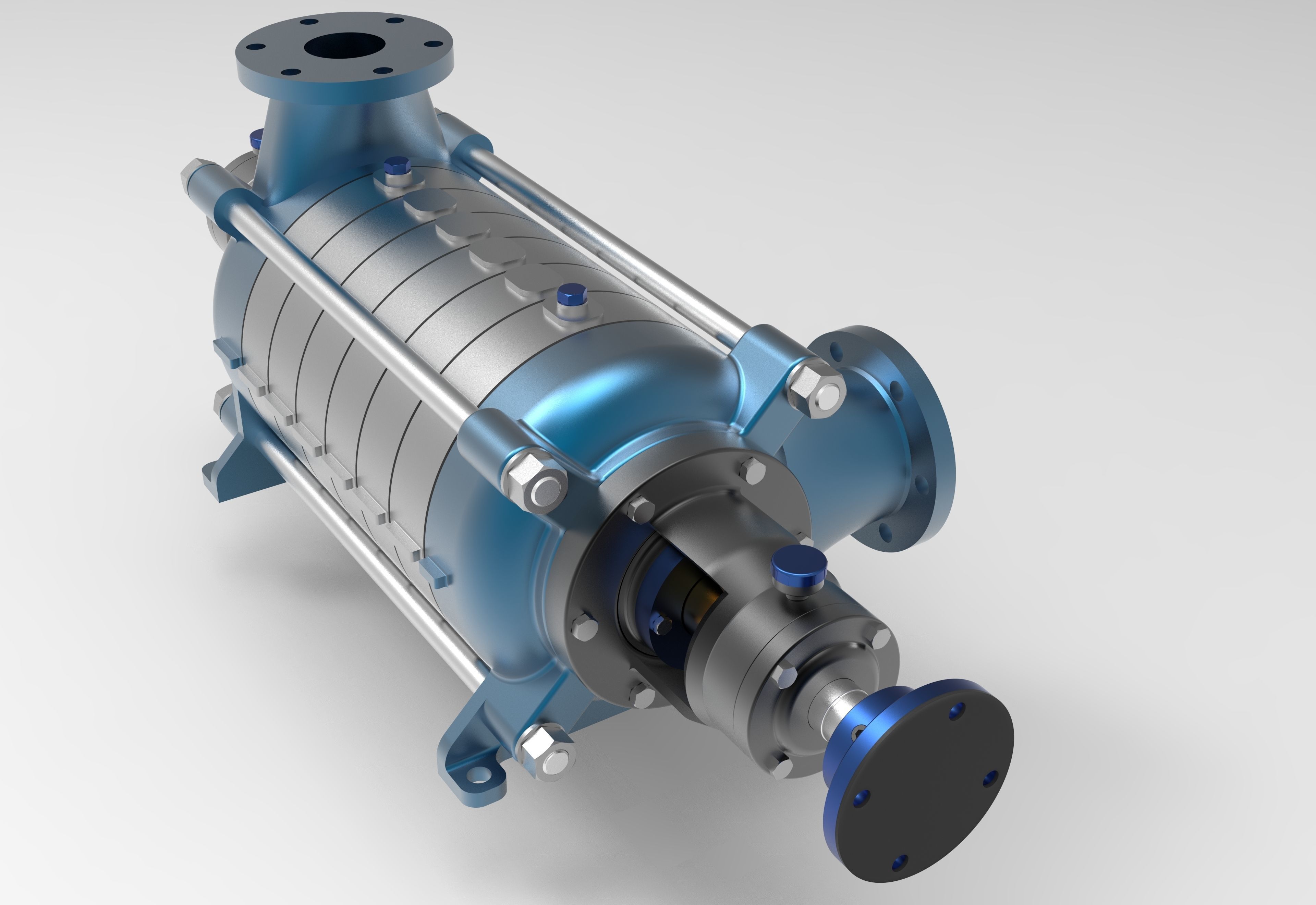 3D model Horizontal Multistage Pump VR / AR / low-poly | CGTrader