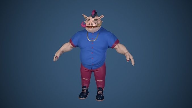 3D model hog - punk rocker VR / AR / low-poly | CGTrader