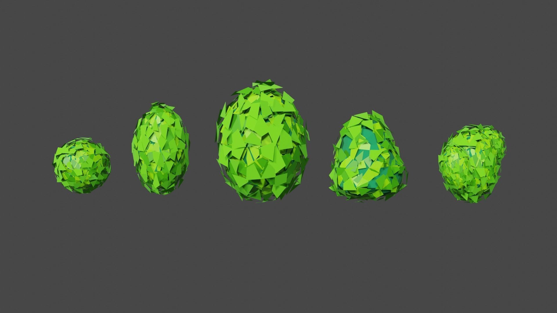 3D model Stylized Low-Poly Bush Pack 1 VR / AR / low-poly | CGTrader