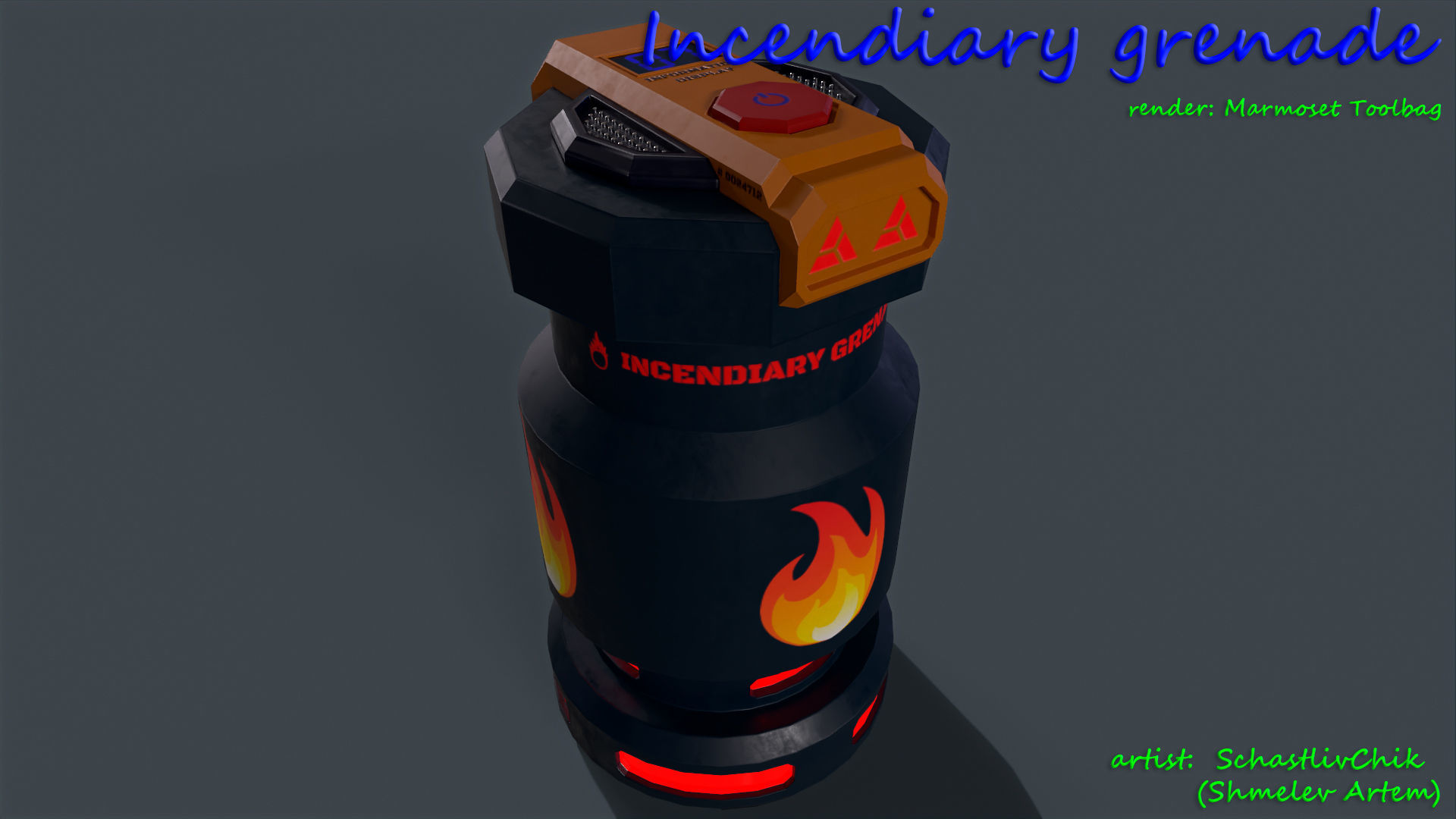 3D model Incendiary Grenade Sci-Fi VR / AR / low-poly | CGTrader