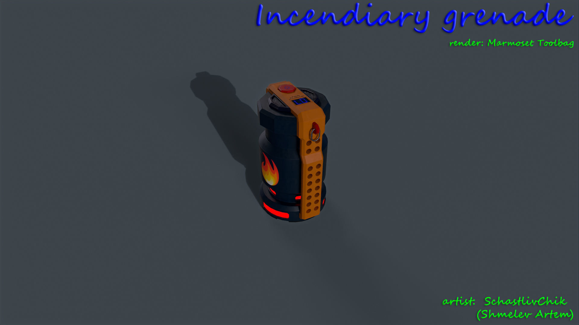 3D model Incendiary Grenade Sci-Fi VR / AR / low-poly | CGTrader