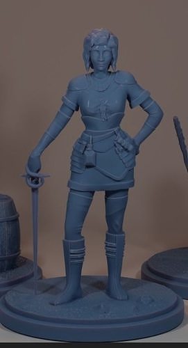 Female knight warrior 3D model 3D printable | CGTrader