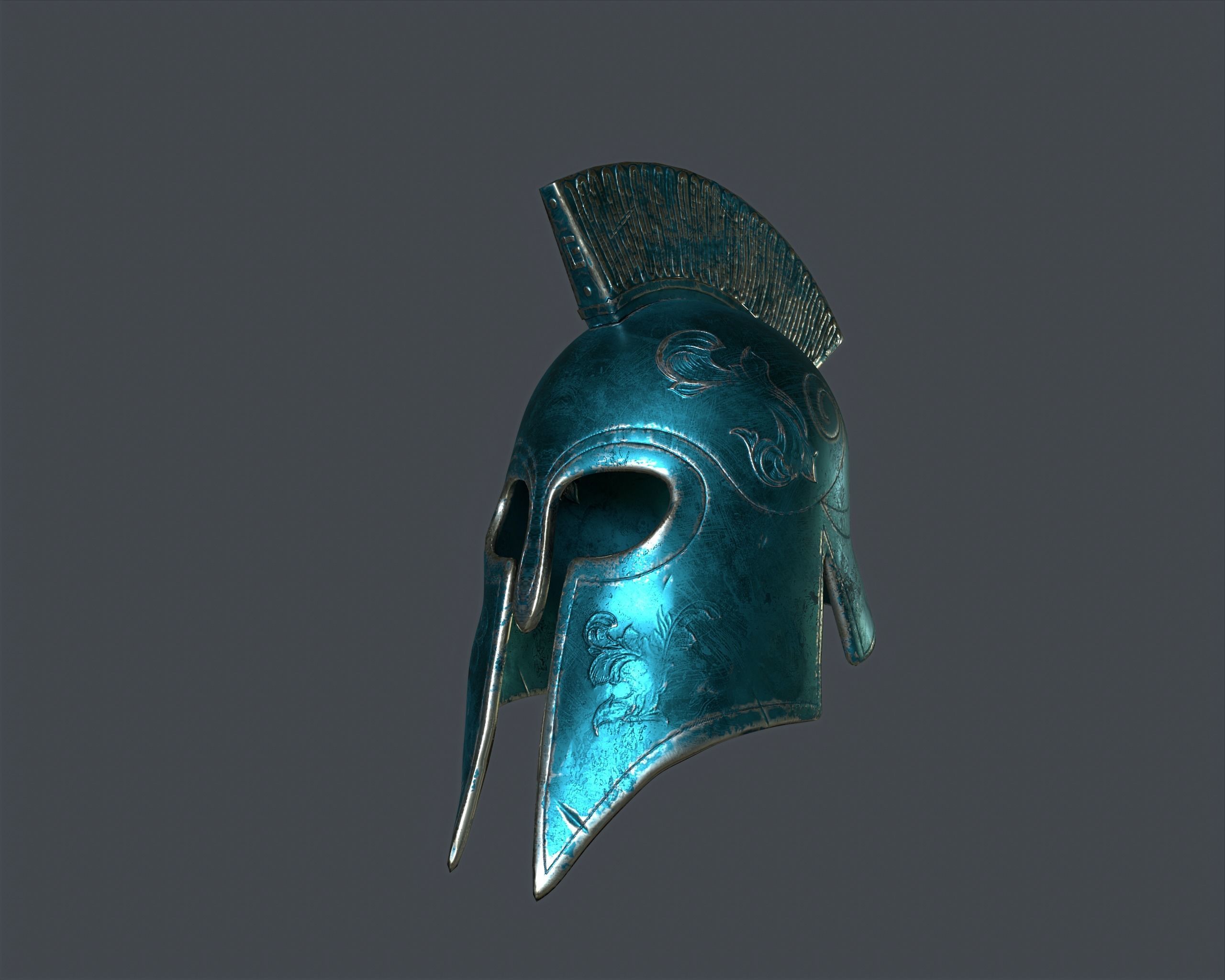 3D model Greek Low-Poly Helmet 4 texture pack VR / AR / low-poly | CGTrader