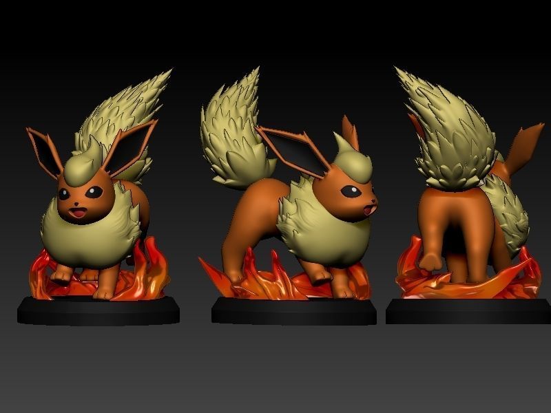 Pokemon flareon 3D model 3D printable | CGTrader