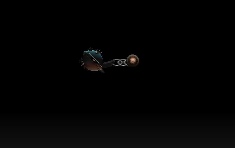 stylized fantasy flail 3D model | CGTrader